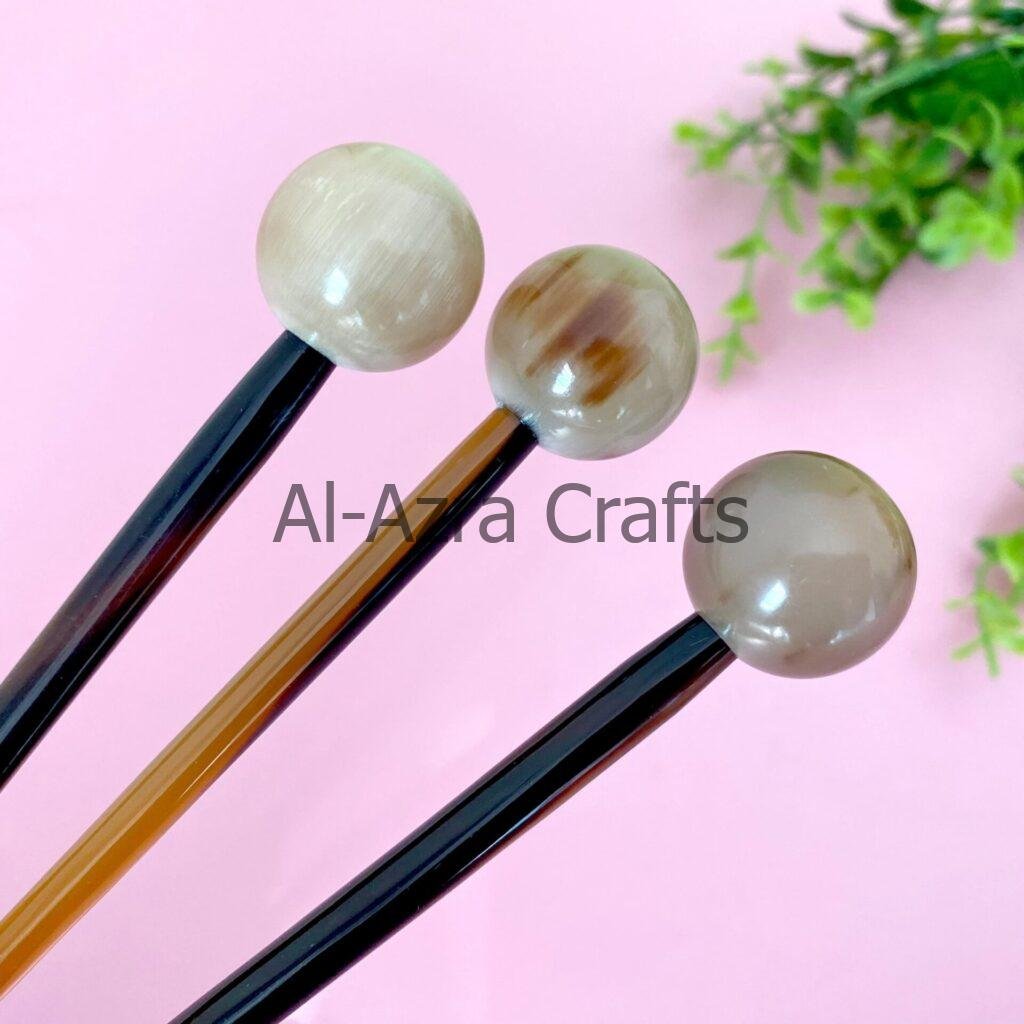 Round Head Horn Hairpin – Al-Azra Crafts